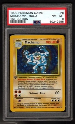 1999 Pokemon Game 8 Machamp Holo 1st Edition PSA 8 Base Set | eBay