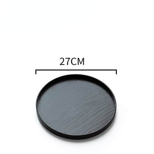 Round Tray Food Serving Plate Wood Snack Deseert Plate Teaboard Tea ...