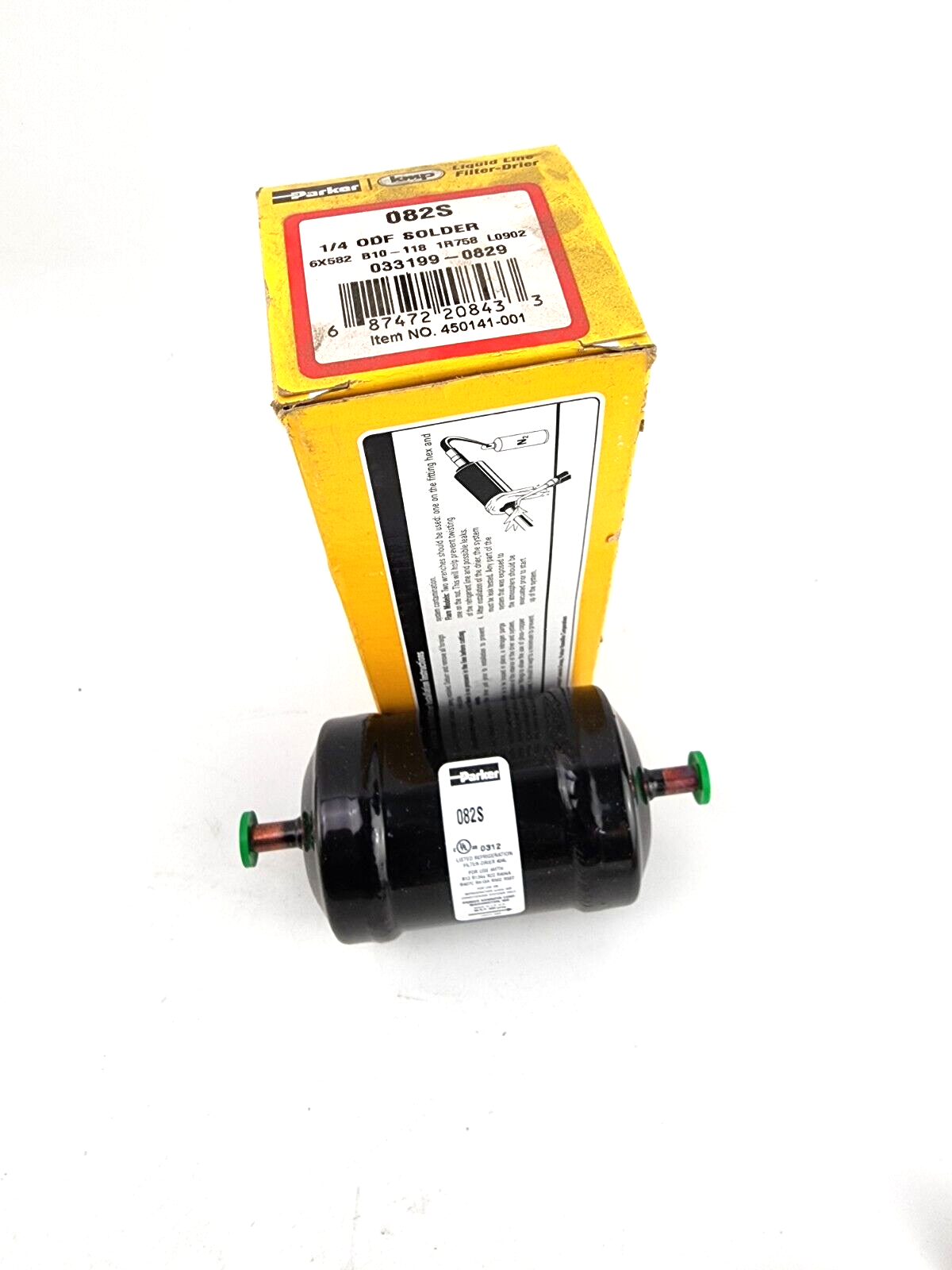 Parker Liquid Line Filter Drier 082S 1/4 ODF Solder | eBay