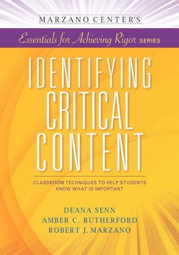 Identifying Critical Content : Classroom Techniques to Help Students ...