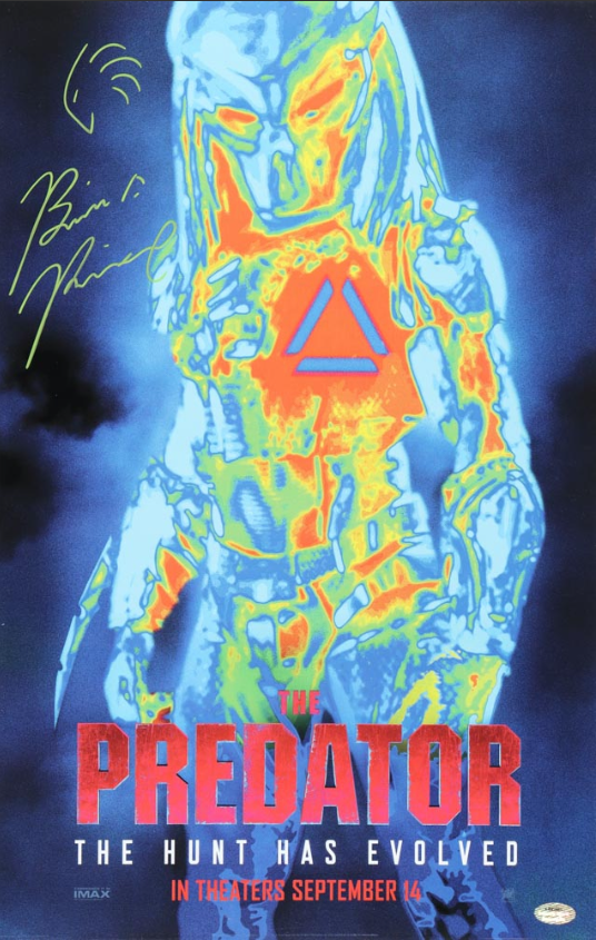 BRIAN A PRINCE Signed The Predator 11x17 Movie Poster With Sketch ...