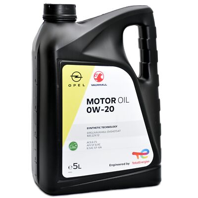 0W-20 5L Olio Motore 0W20 Originale Opel OV0401547 1684529980 5 Litro ...