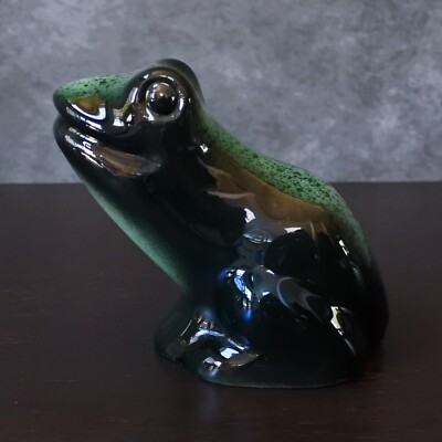 Vintage Howard Pierce Large Green Frog Porcelain Art Pottery MCM ...