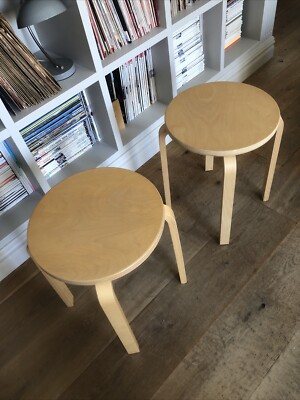 IKEA Frosta Stools Birch Plywood Alvar Aalto Plant Pot Stand Table One ...