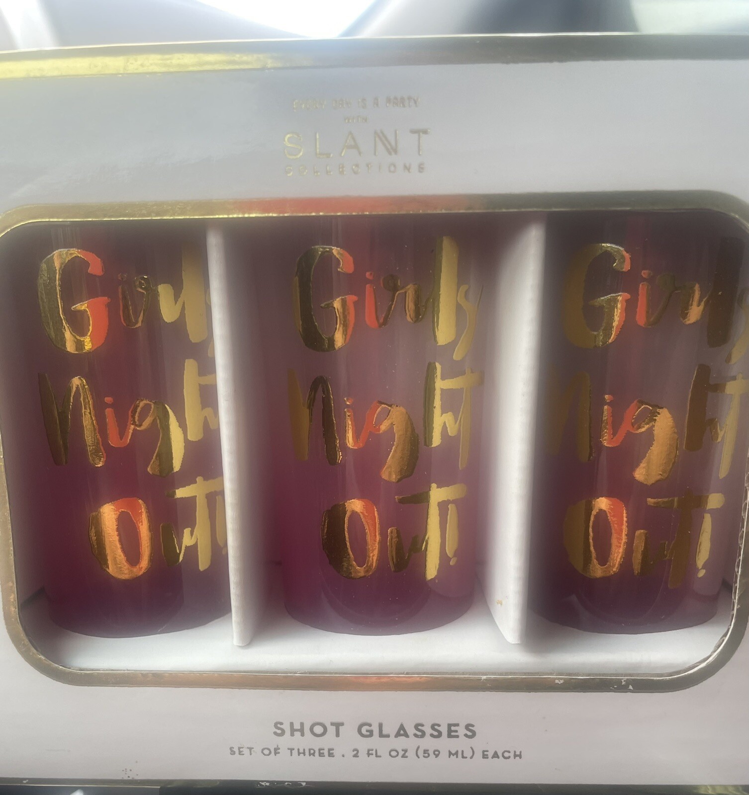 Girls Night Out Shot Glasses Slant Collections Set of 3 Shot Glasses, 2 ...