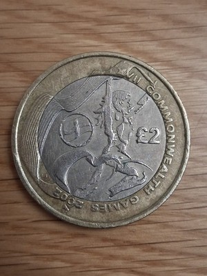 Northern Ireland Commonwealth Games 2002 two pound £2 coin circulated ...