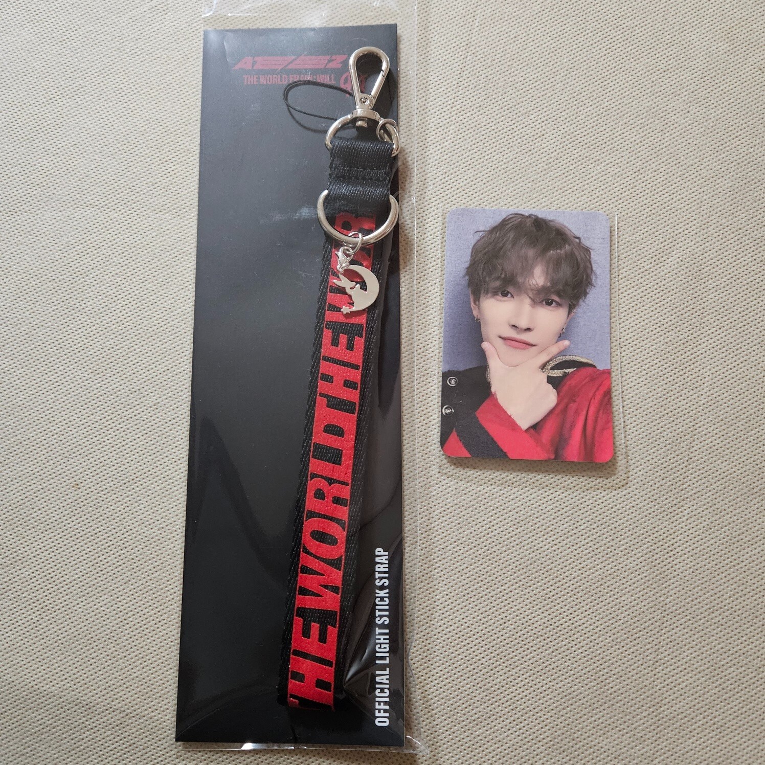 ATEEZ THE WORLD EP.EPFIN:WILL SOUNDWAVE MD LIGHT STICK STRAP&PHOTOCARD-HONGJOONG | eBay