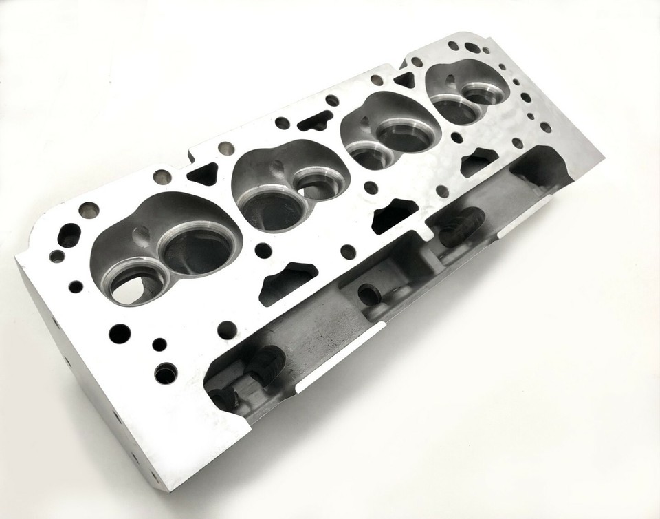 Angle Plugs Small Block Chevy Cylinder Head SBC Aluminum Bare SB 327 ...