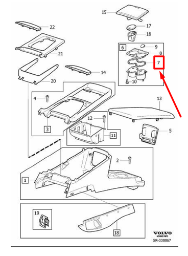 VOLVO XC90 MK1 Front Cup Holder Rubber Lip 8674919 NEW GENUINE | eBay