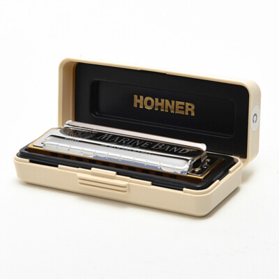 HOHNER MARINE BAND 1896 Classic F KEY 10-hole Harmonica Bamboo Comb | eBay