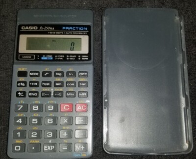 Casio FX-250HA Fraction Scientific Calculator w/ Cover Tested 8/10 | eBay