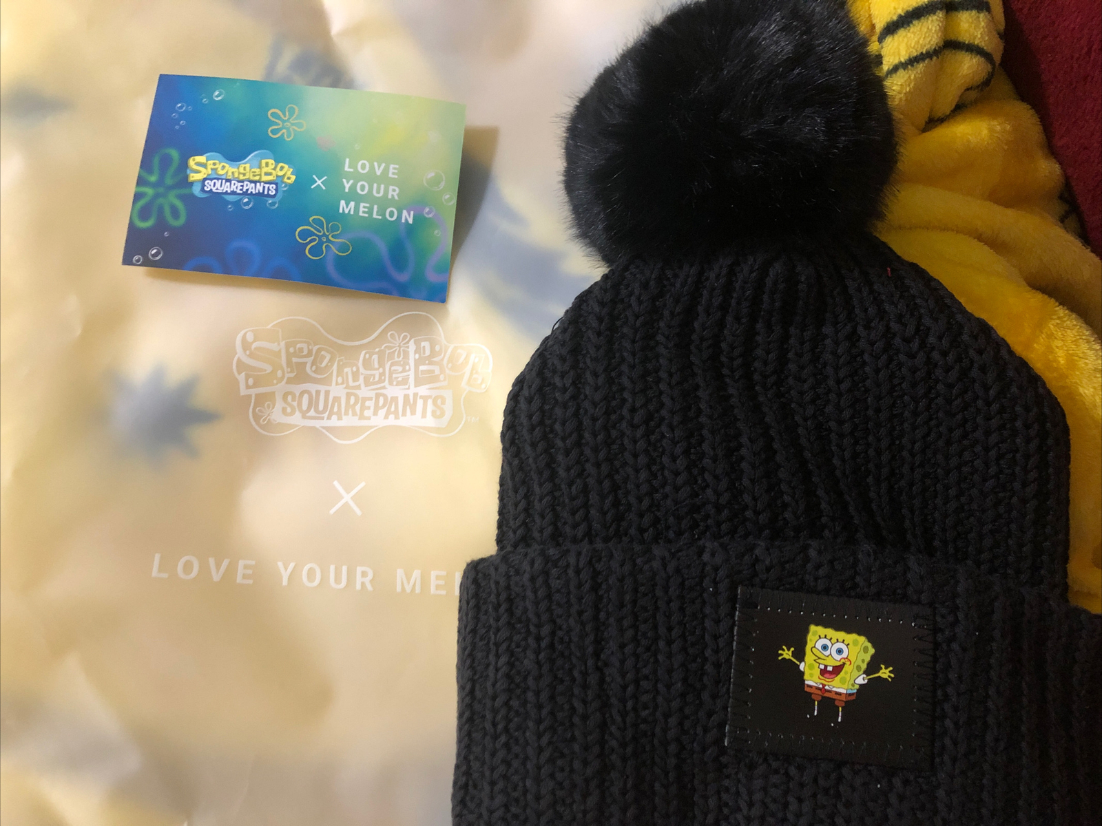 Love Your Melon Spongebob Squarepants Adult Beanie With Pom NIP Never ...