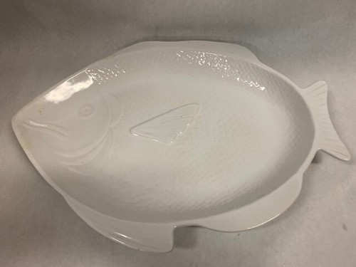 Large White Ceramic Fish Platter Plate Serving Dish | eBay