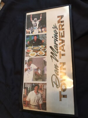Dan Marino Town Tavern Menu | eBay