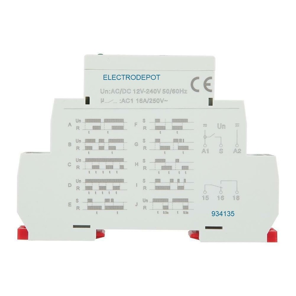 Single Shot Multi function Timer 12V to 240V Time Relay On Off delay ...