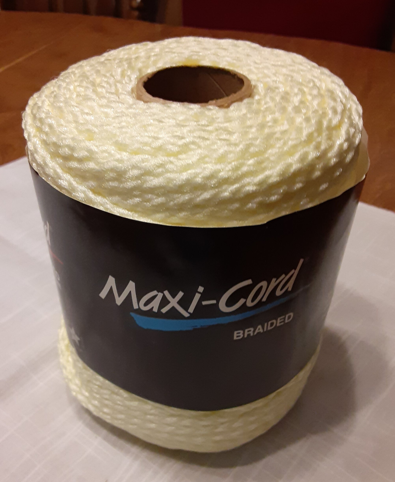 1 Roll LIGHT YELLOW 6mm MAXI CORD Braided Macrame Craft Cord 100 yds ...