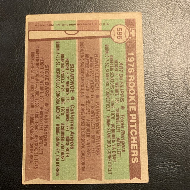 1976 Topps - 1976 Rookie Pitchers #595 Sid Monge, Art DeFilippis, Steve ...