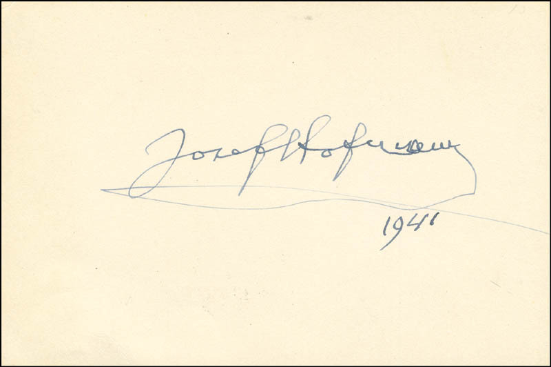 JOSEF C. HOFMANN - SIGNATURE(S) 1941 | eBay