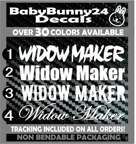 Widow Maker Vinyl Decal Sticker Laptop Car Truck Van Hunter Main Gun | eBay