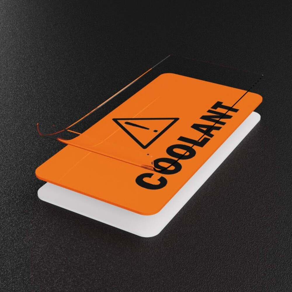 Coolant Stickers | Antifreeze Labels | 2x1 | 4 Pack | eBay