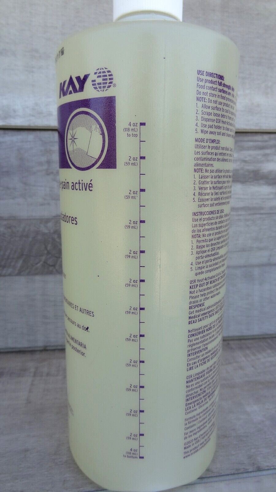 Ecolab Kay Heat-Activated Grill & Toaster Cleaner ~ Case of 4 /946m/ea ...