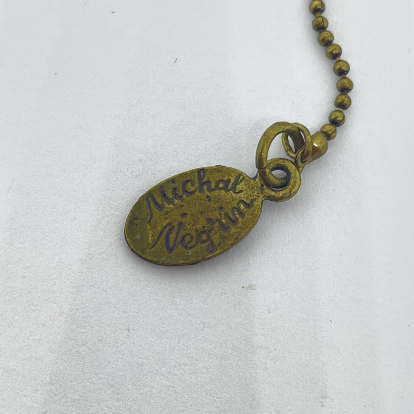 Necklace Lovely Michal NEGRIN crystals heart shape Angel Cherub flowers ...