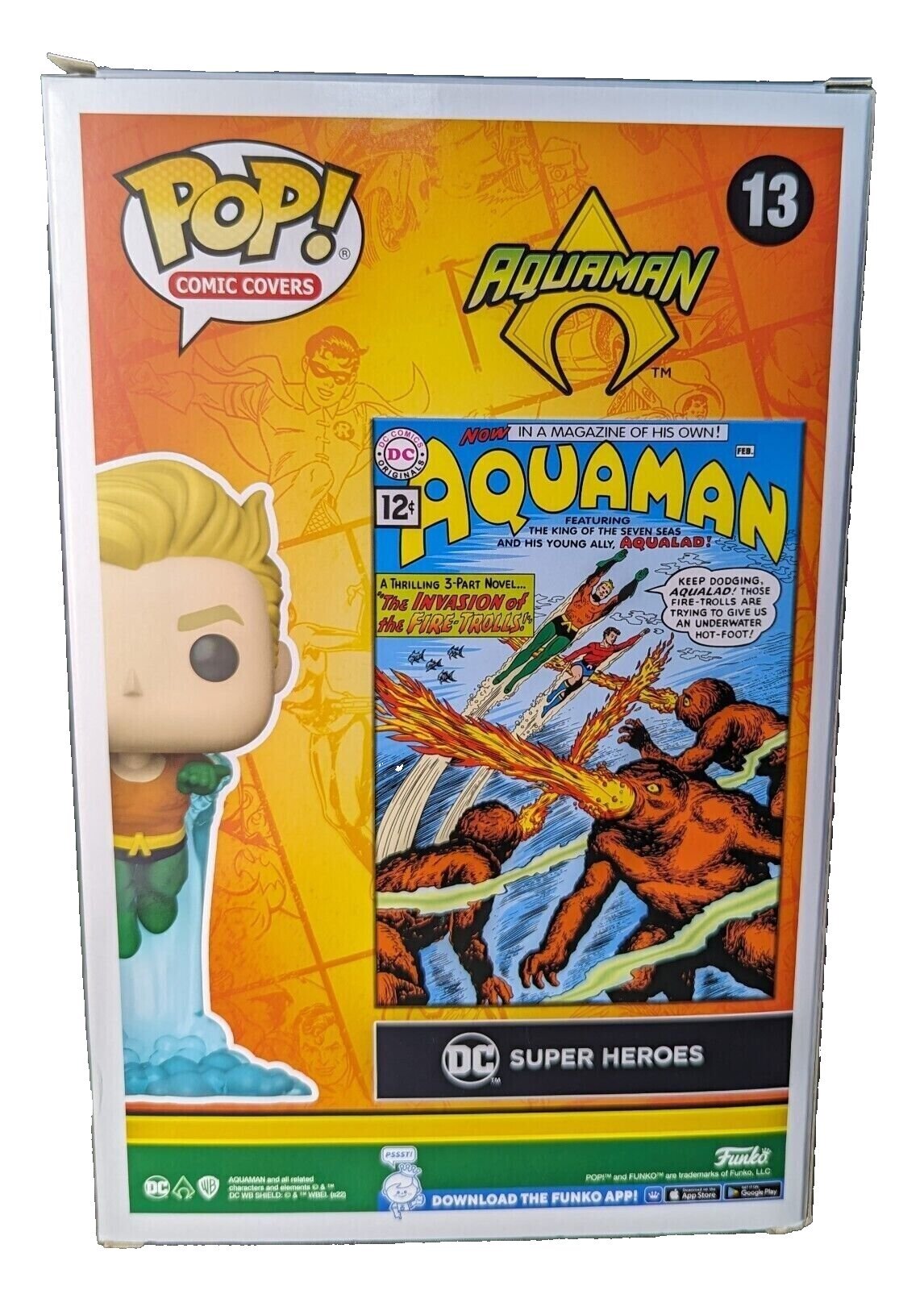 Funko Pop! Comic Book Cover with case: DC Comics - Aquaman #13 ...