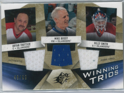 2008-09 SPx Winning Trios BRYAN TROTTIER MIKE BOSSY BILLY SMITH HOT #WT ...