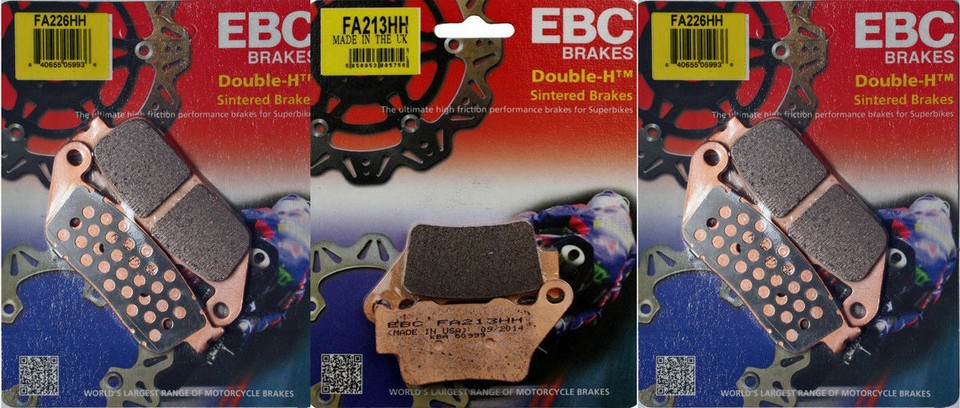 EBC FA226HH Front & FA213HH Rear Brake Pads for 13-17 Triumph Street ...