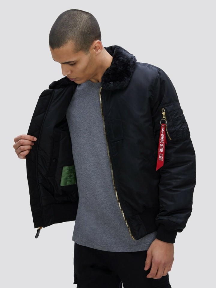 ALPHA INDUSTRIES SLIM FIT B-15 FLIGHT JACKET/BOMBER NYLON MJB45500C1 ...