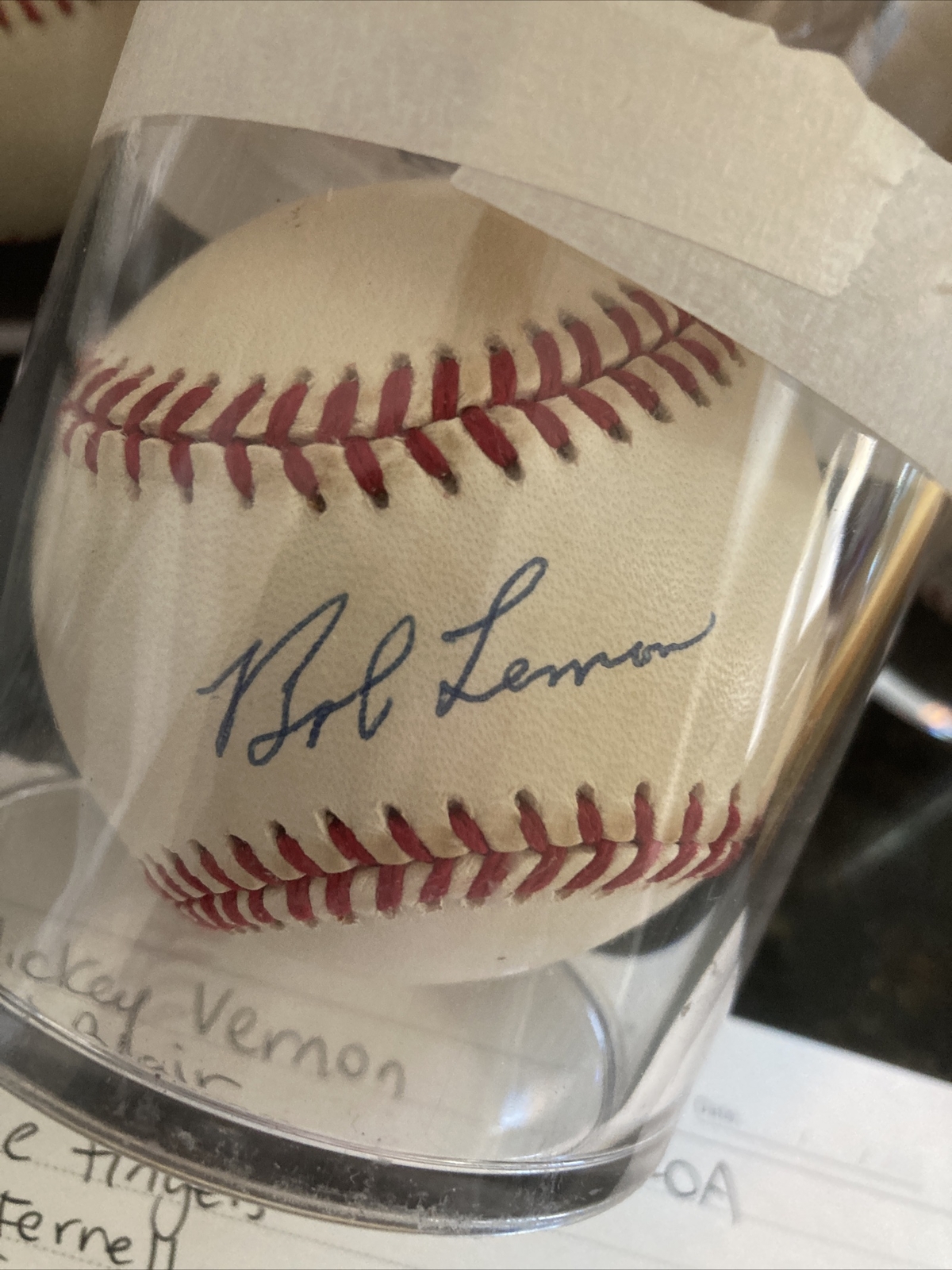 Bob Lemon Autographed Baseball Cleveland Indians NY Yankees Hall Of ...