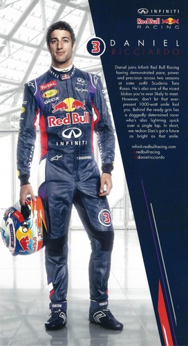 Daniel Ricciardo Formula 1 Red Bull Racing 2014 autograph card | eBay.de