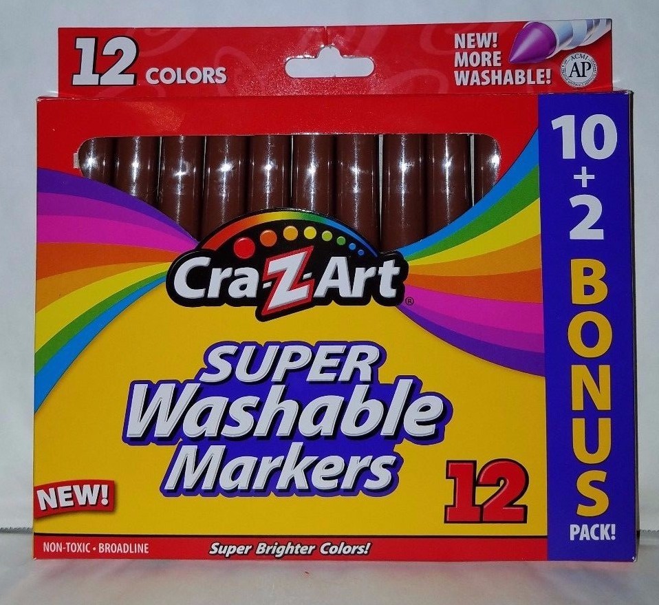 12 Cra-z-art Markers Choose Your Color Black Pink Orange Red Purple ...