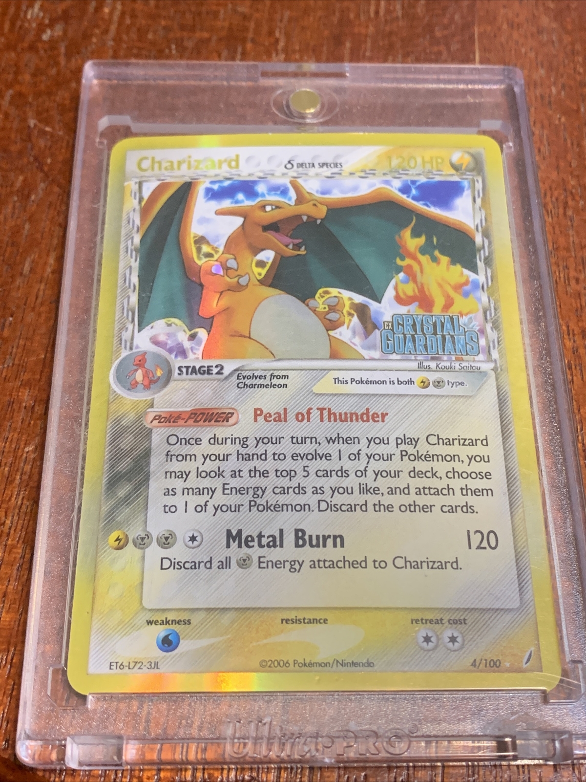 Pokémon TCG Charizard (Delta Species) EX Crystal Guardians 4/100 Holo ...