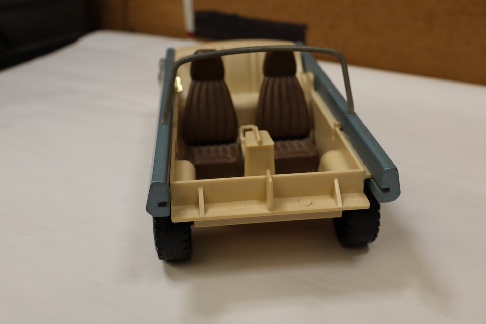 Vintage LUNDBY Dollhouse 1:16 Scale WOOD Convertible BLUE Sedan CAR ...