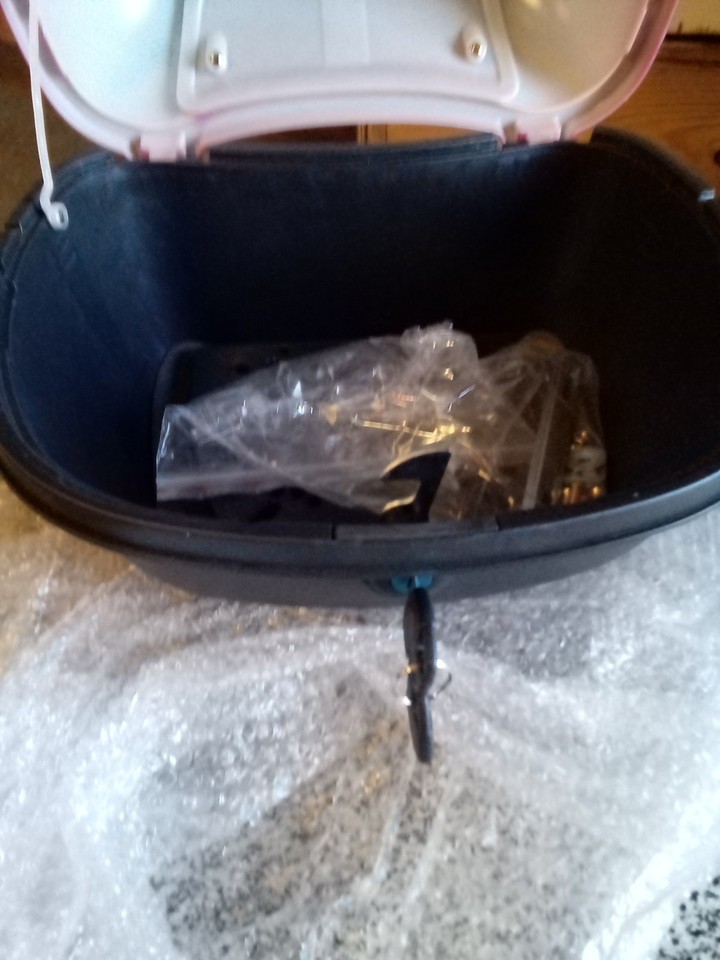 Red Motorcycle Scooter Rear Trunk Tail Box Luggage Case with Reflector ...