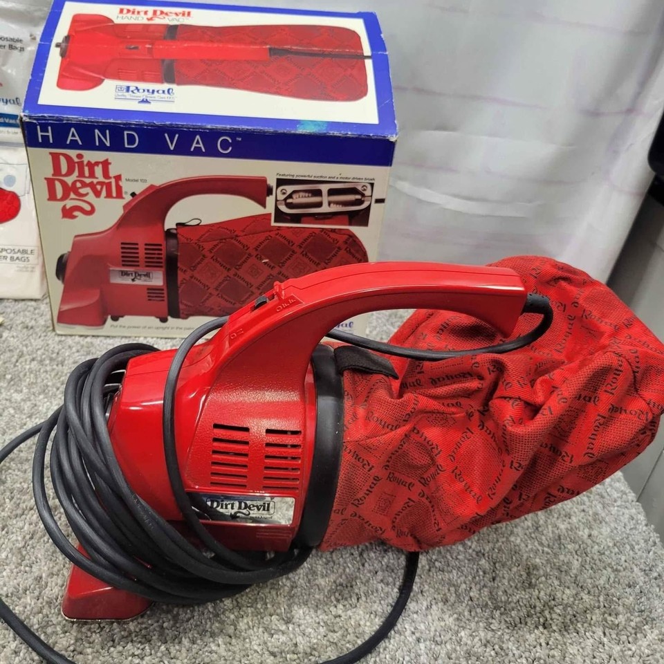 VINTAGE DIRT DEVIL HAND VAC VACUUM WITH ATTACHMENT KIT | eBay