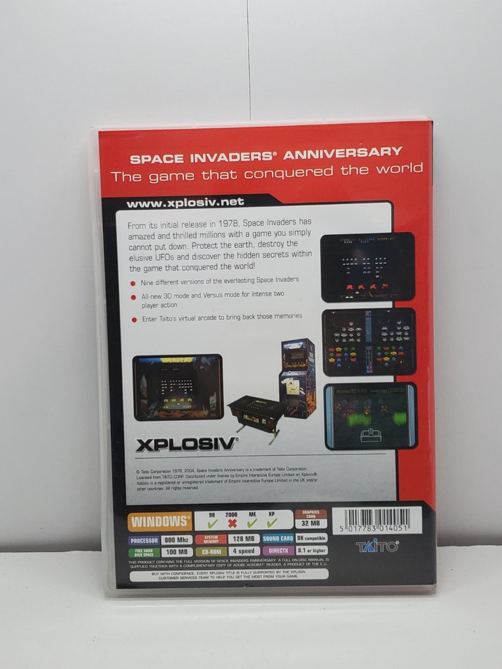 Space Invaders Anniversary - PC CD-ROM Windows Video Game - Taito ...