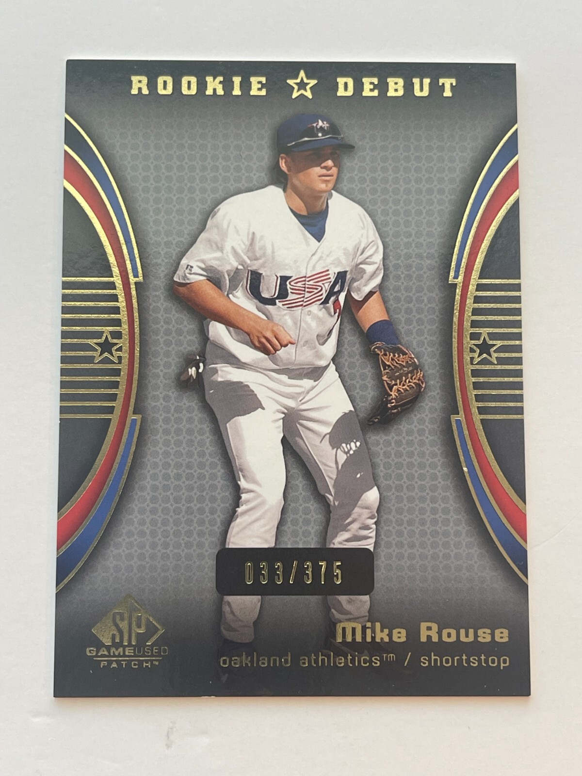 Mike Rouse Rookie Debut Numbered 33/375 Oakland Athletics | eBay