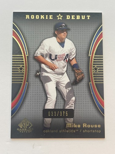 Mike Rouse Rookie Debut Numbered 33/375 Oakland Athletics | eBay
