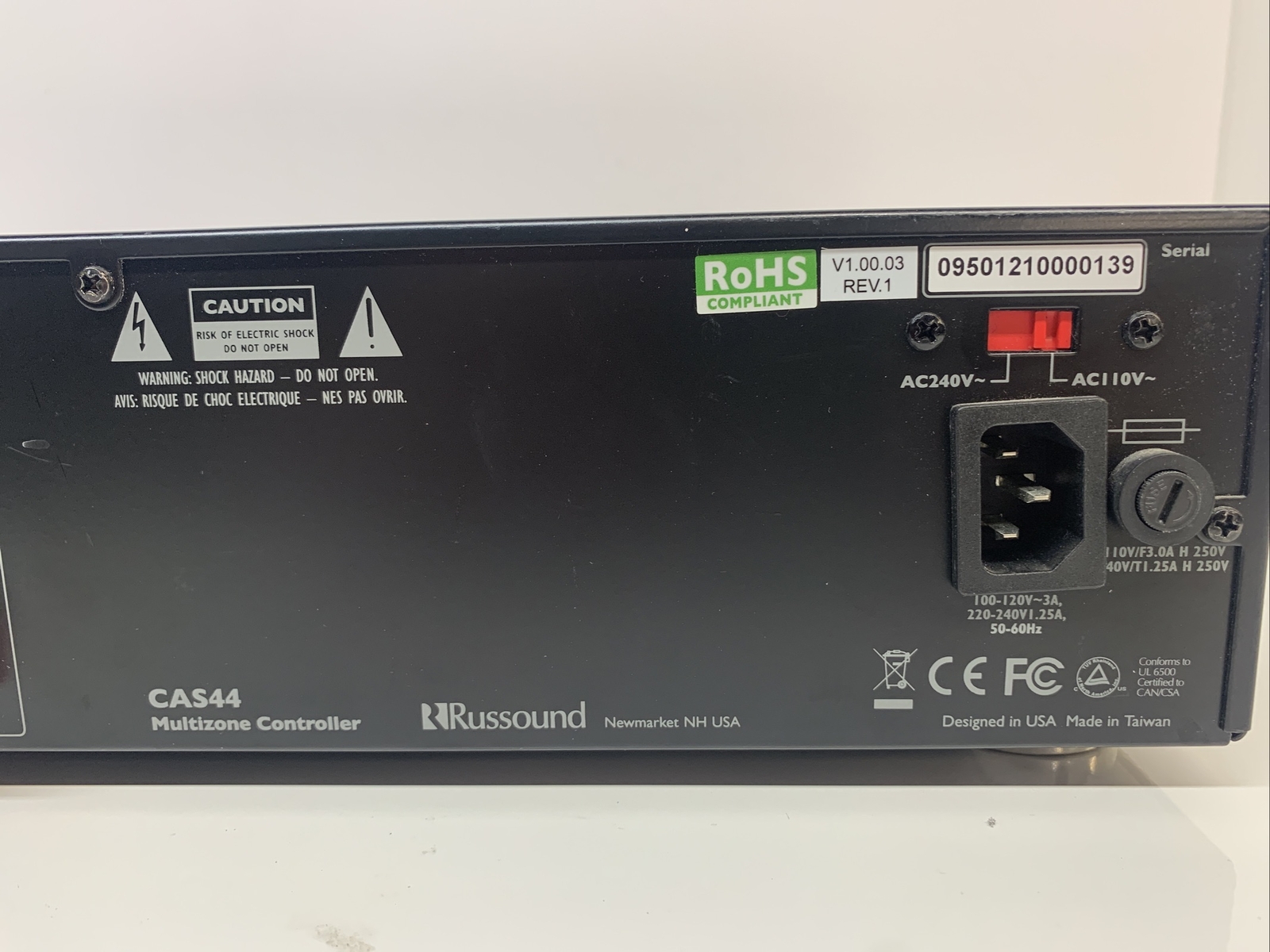 Russound CAS44 Multizone Multi-room Controller Amplifier AS IS ...