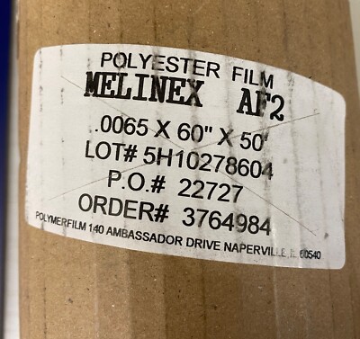 Melinex AF2 Polyester Anti Fog Film .0065 x 60" x 50' roll | eBay