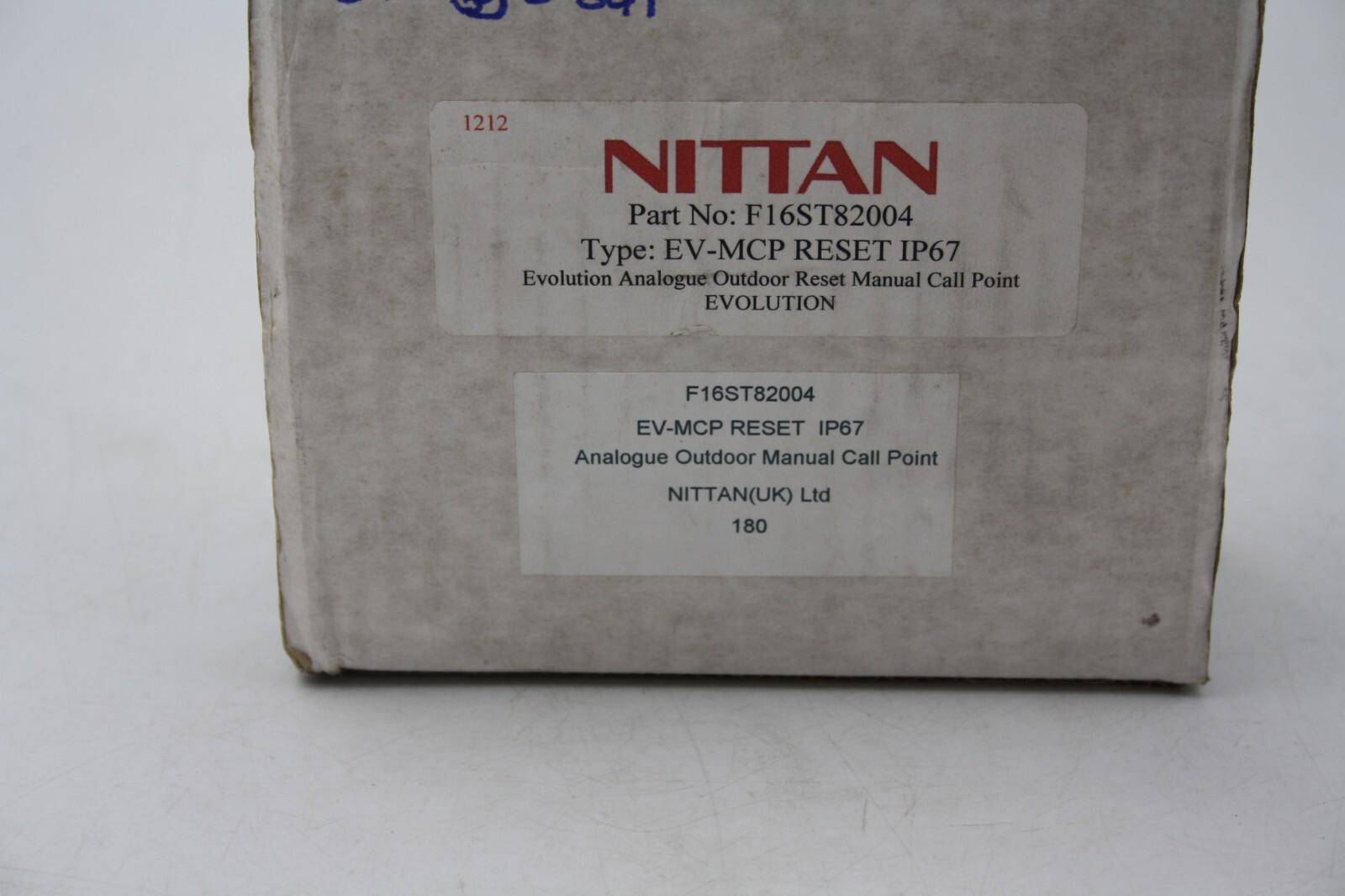 Nittan EV-MCP reset Outdoor Reset IP67 Manual Call Point F16ST82004 ...