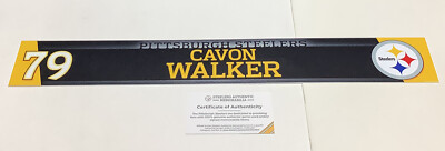 Cavon Walker game used locker room nameplate Pittsburgh Steelers | eBay