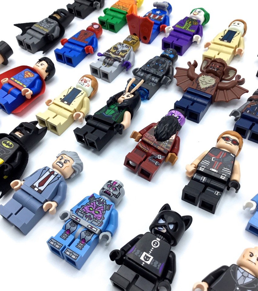 LEGO SUPERHERO MINIFIGURES RANDOMLY SELECTED HERO FIGS DC MARVEL COMICS ...