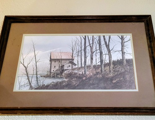 Signed Kymulga Grist Mill by Wayne Spradley –Framed Watercolor ...
