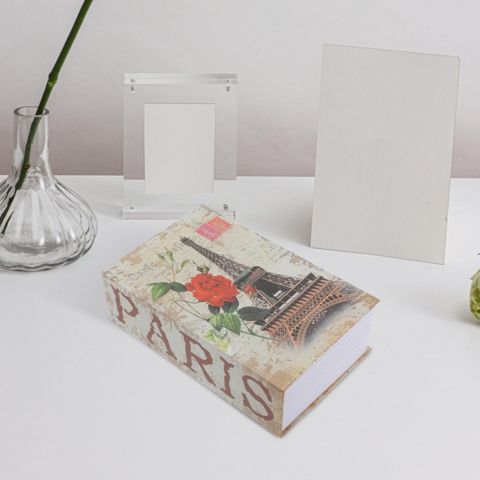 Stylish Metal Book Shape Safe Box Portable Lock Box for Secure Storage ...