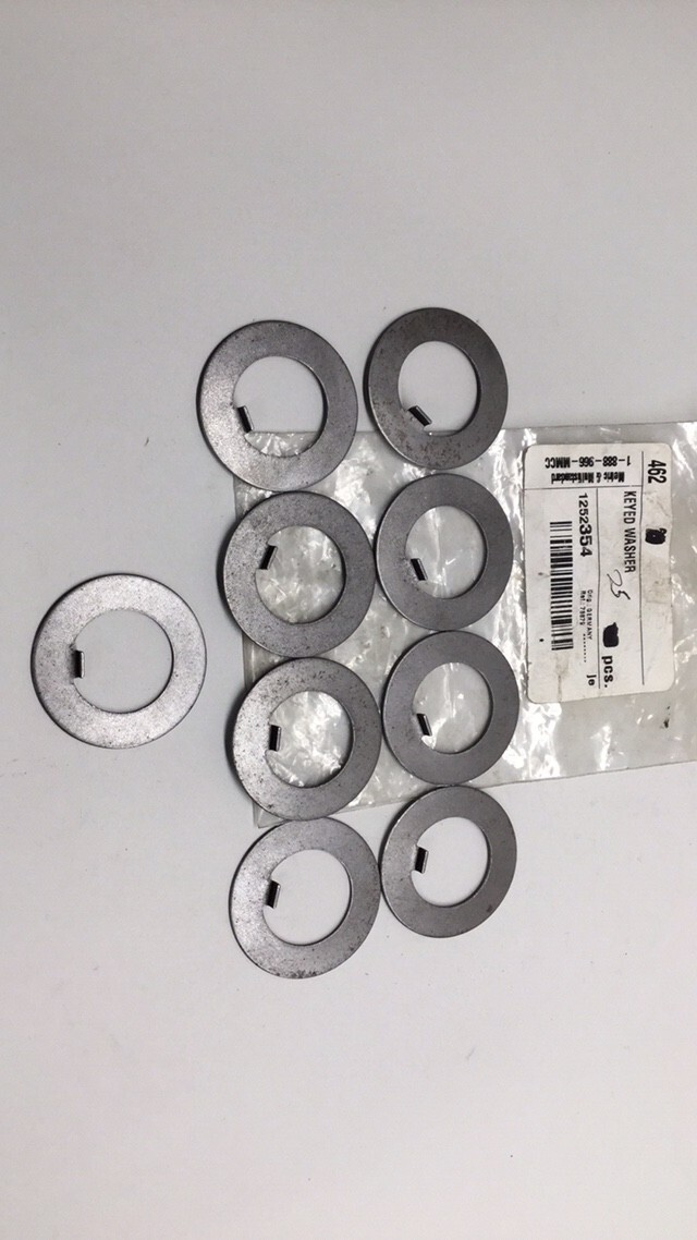 MMCC I010032-9 Keyed Washer Steel Plain M26 (Pack of 9) 26 ID x 45 OD x ...