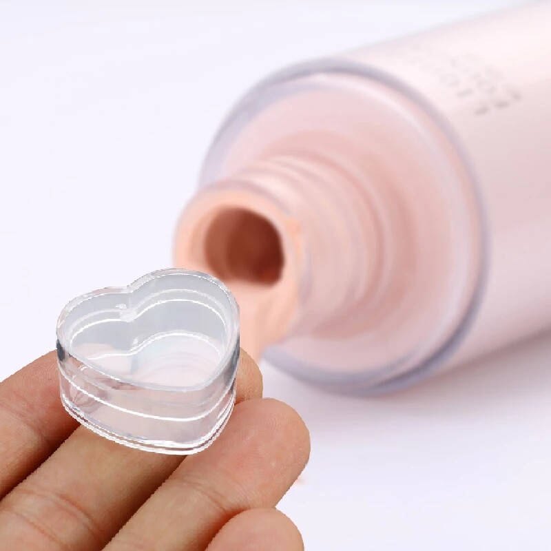 100pcs Mini Empty Clear Refillable Plastic Heart Shape Pot Jars ...