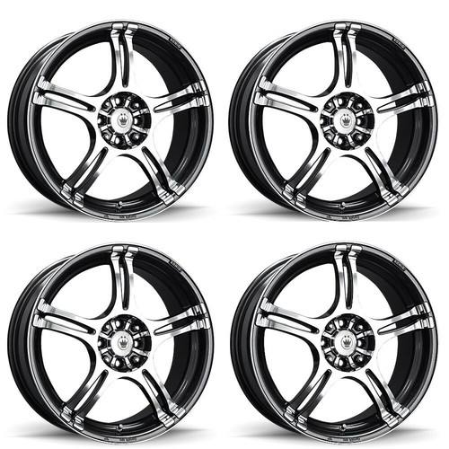 Set 4 15" Konig 48A Incident 15x6.5 4x100 4x4.5 Graphite Machined Face ...
